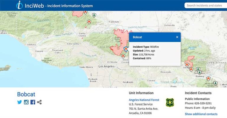 Bobcat Fire 88 Percent Contained - Jose Mier Sun Valley